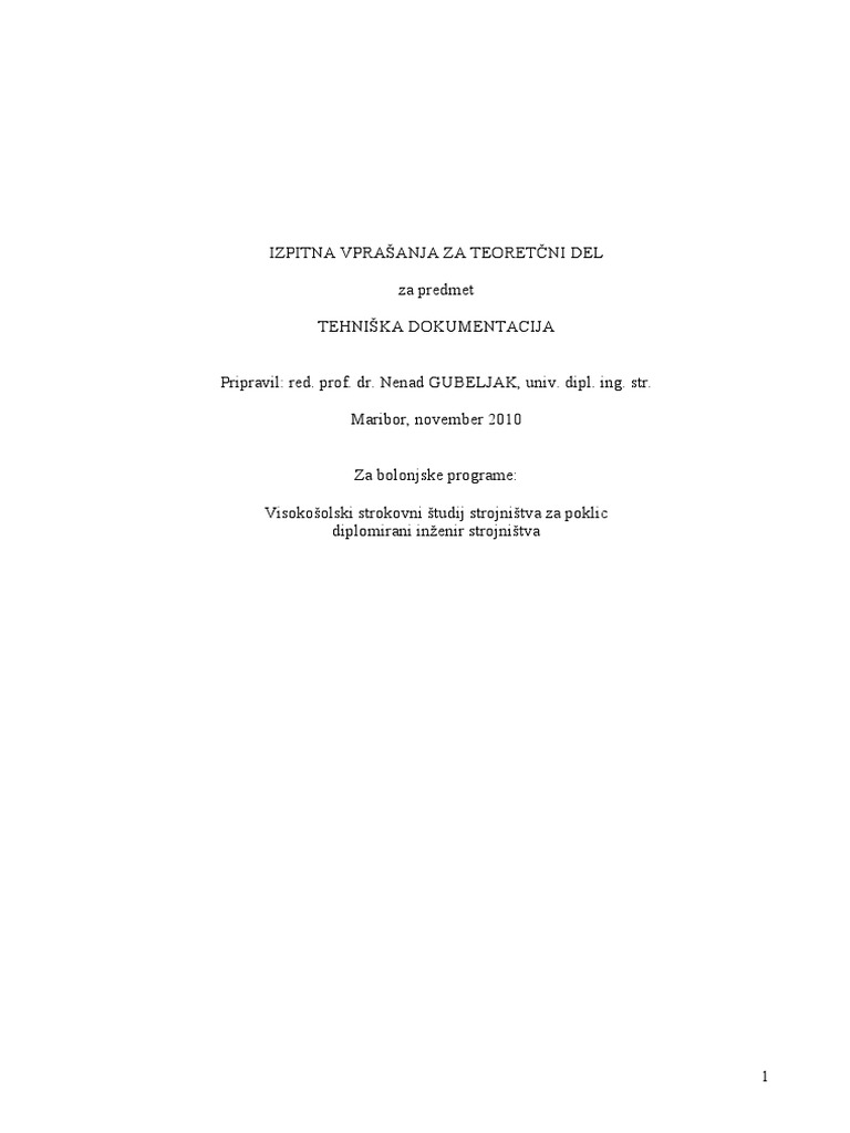 Izpitna Vprašanja TD | PDF