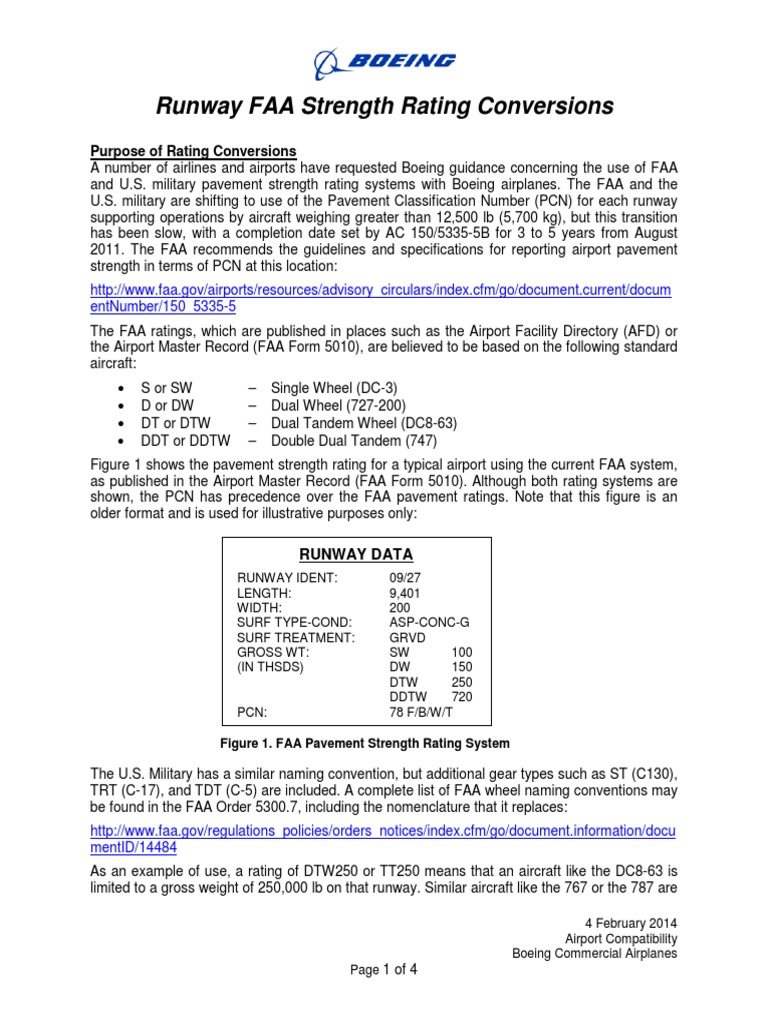 Faa Strength Rating Conversions | PDF | Monoplane | Transport