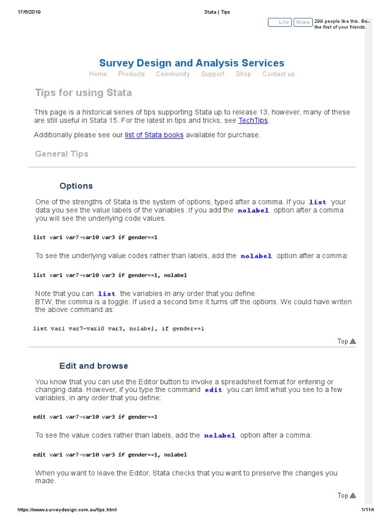 Stata - Tips PDF | PDF | Computer File | String (Computer Science)