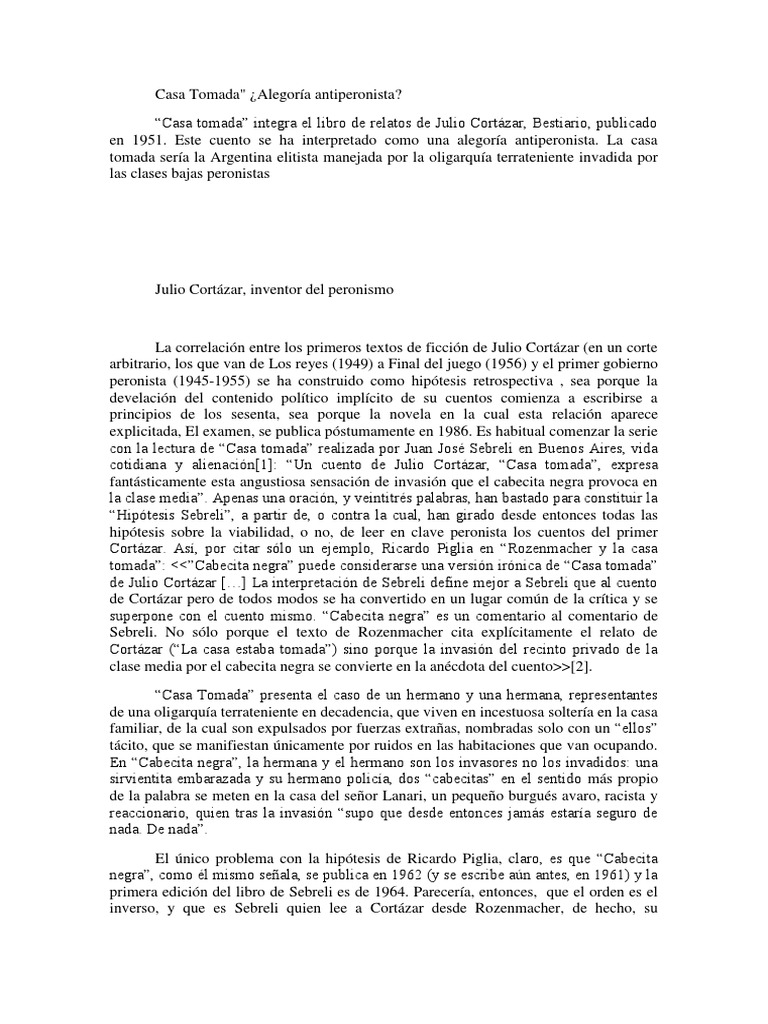 Casa Tomada | PDF