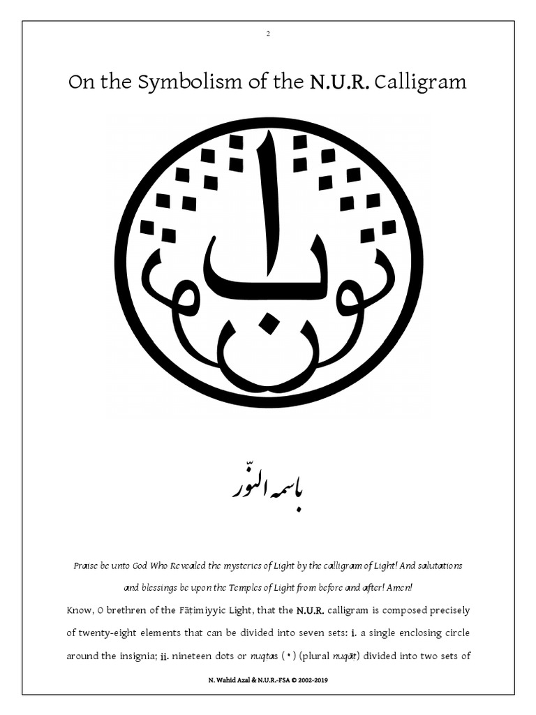 On The Symbolism of The N.U.R. Calligram | PDF | Religious Belief And ...