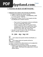 Essai Au Bleu de Méthylène (NF EN 933-9) | PDF | Adsorption | Masse