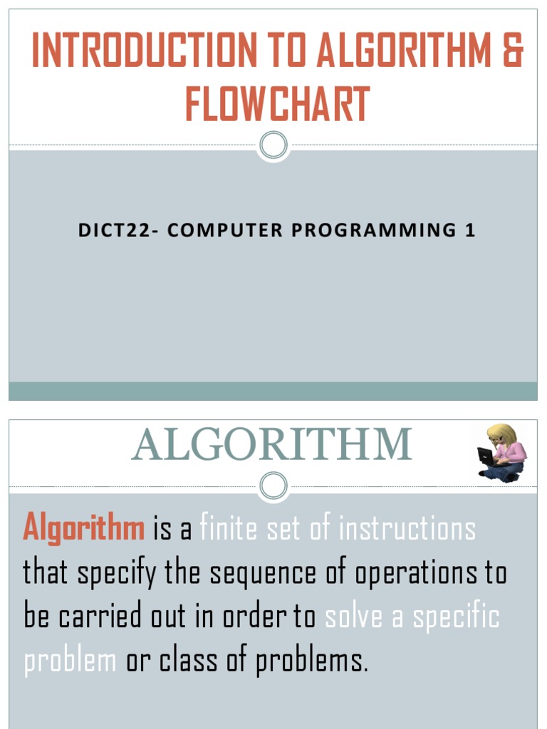 Introduction To Algorithm & Flowchart - L1 | PDF | Algorithms | Control Flow