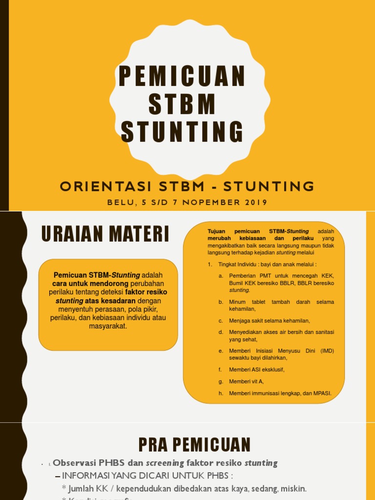 Pemicuan STBM STUNTING | PDF | Kesehatan Holistik