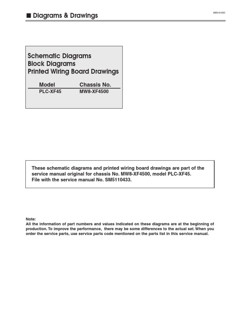 PLC-XF45 Service Manual Diagrams | PDF