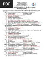 4th Quarter Exam - AP9 | PDF