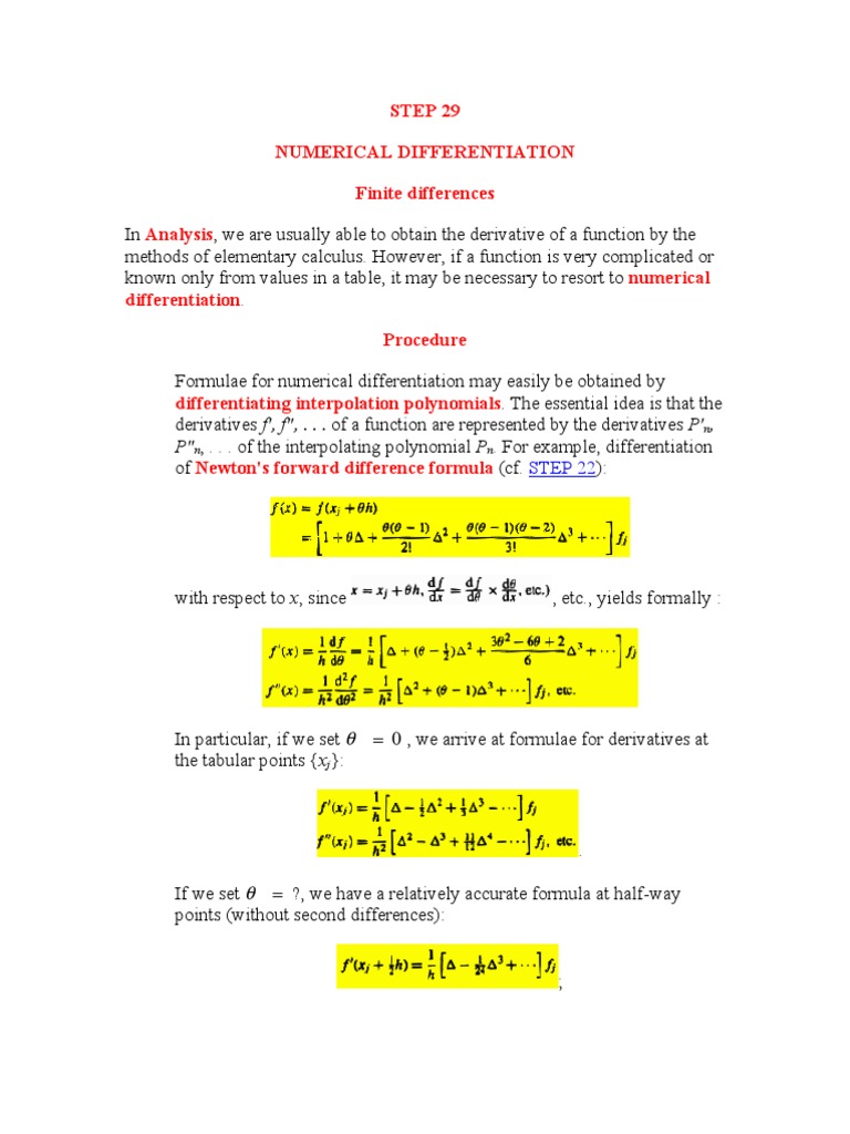 Num 1 | Download Free PDF | Integral | Finite Difference