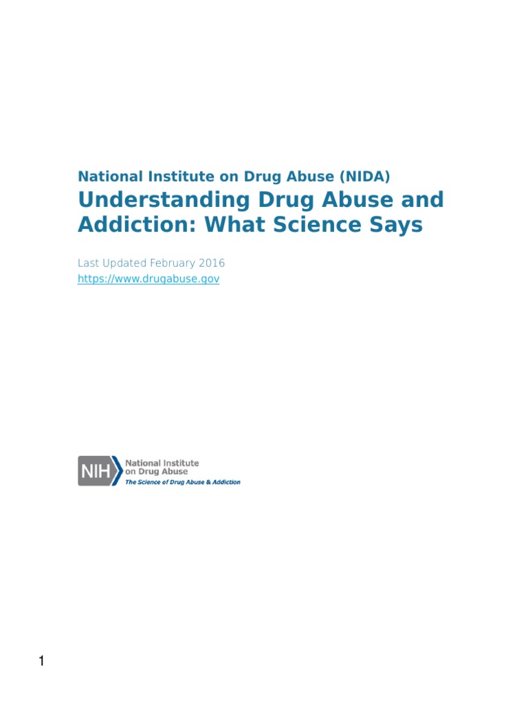 Understanding Drug Abuse and Addiction What Science Says PDF | PDF ...