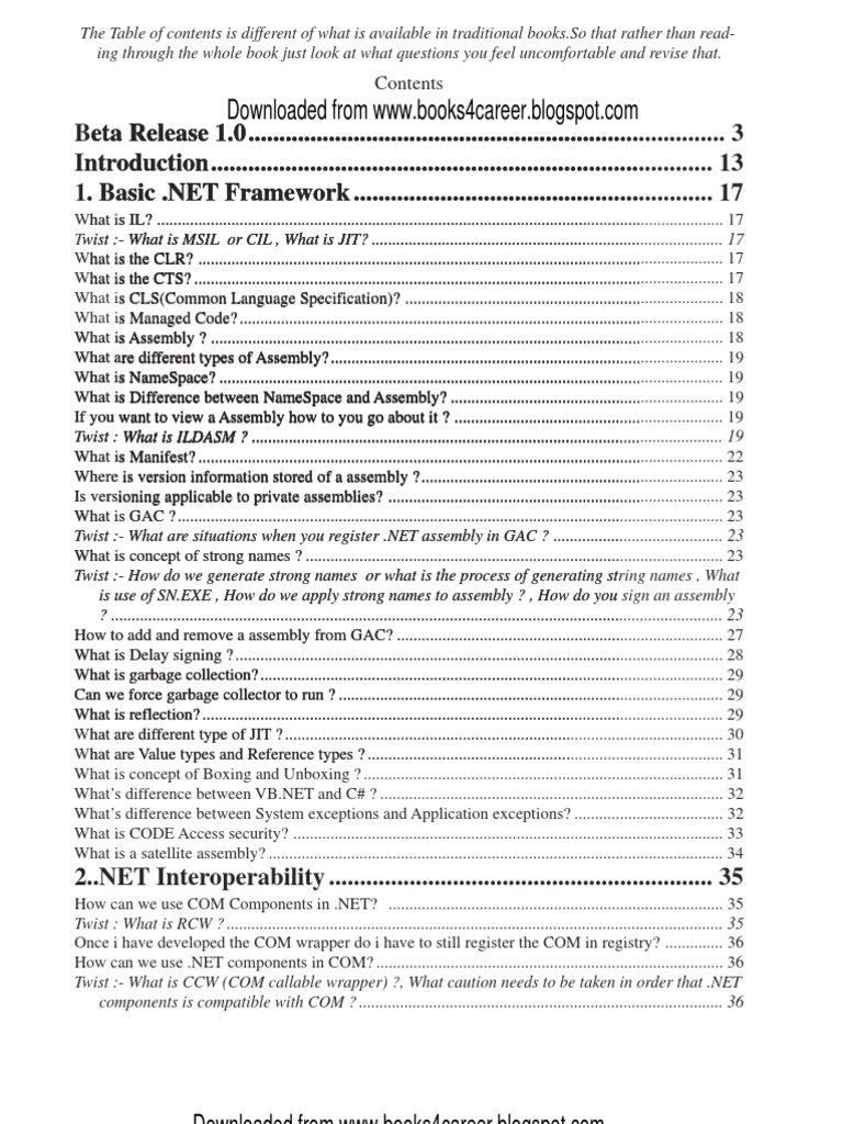 Dot Net Interview | PDF