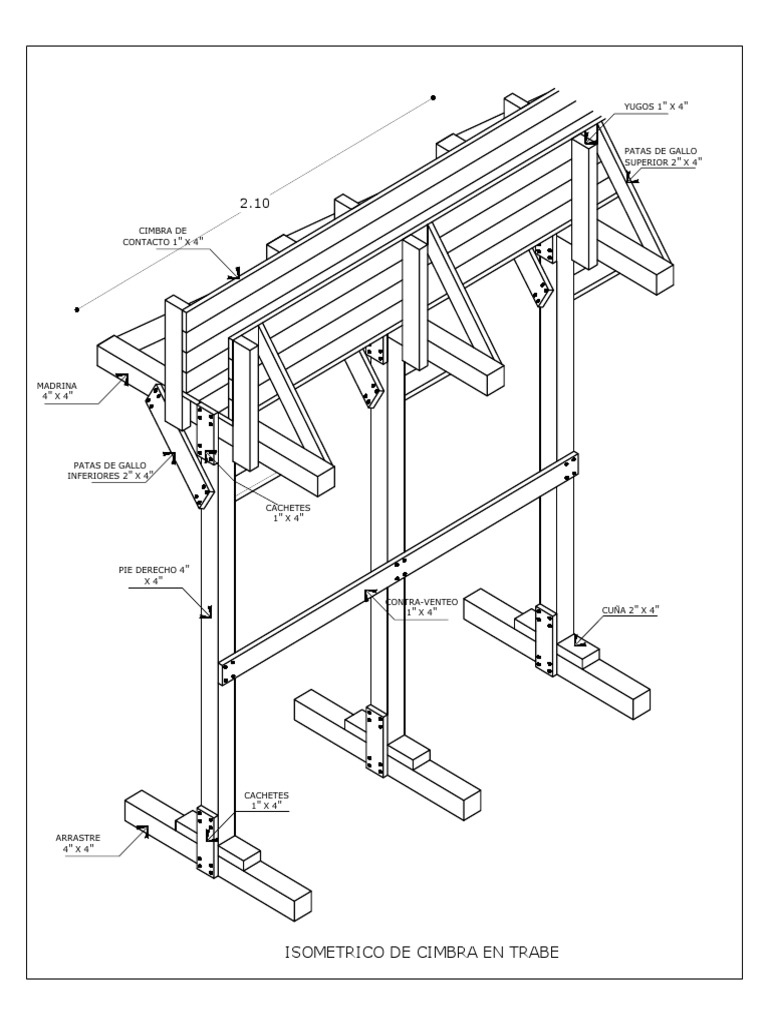 Cimbra de trabe con detalles dimensionales | PDF