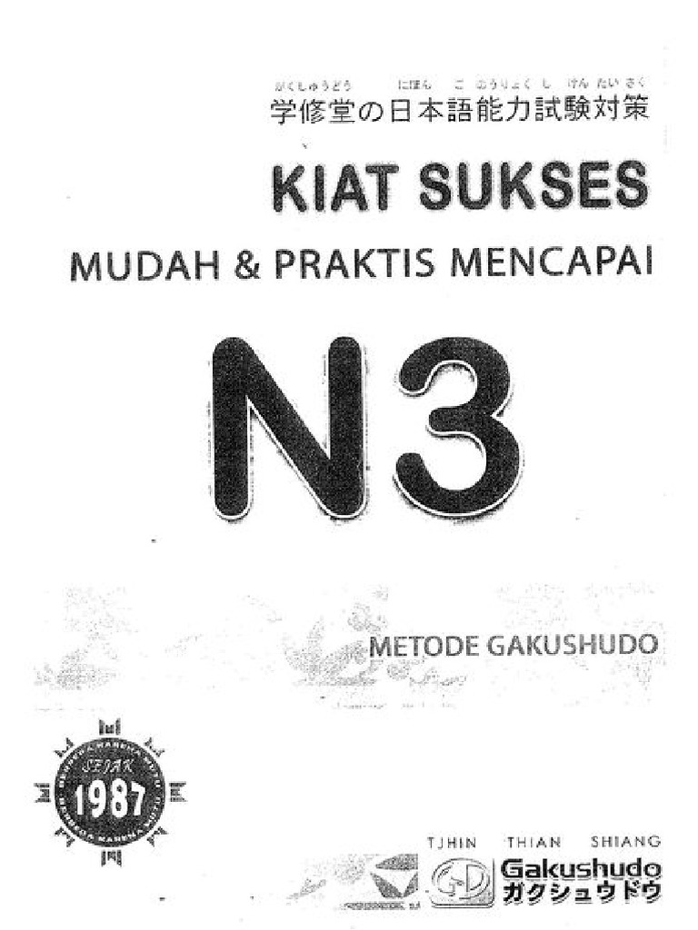 Metode Gakushudo Kiat Sukses N3. Intro PDF | PDF