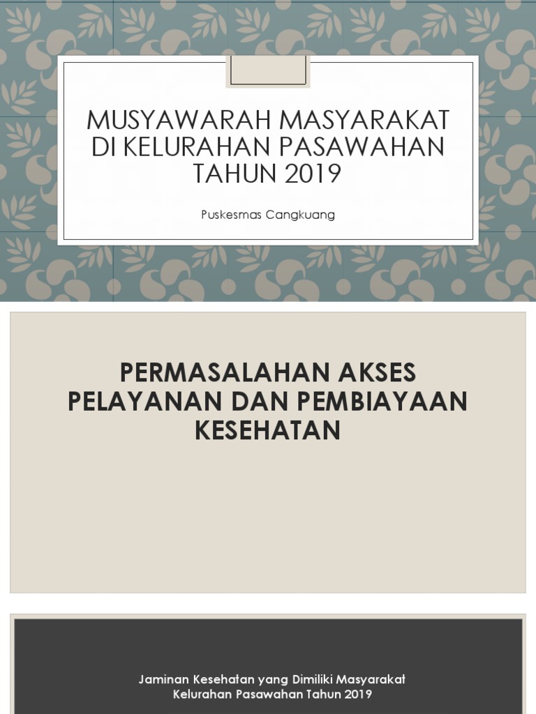 Contoh MMD MUSYAWARAH MASYARAKAT Kelurahan Pasawahan | PDF
