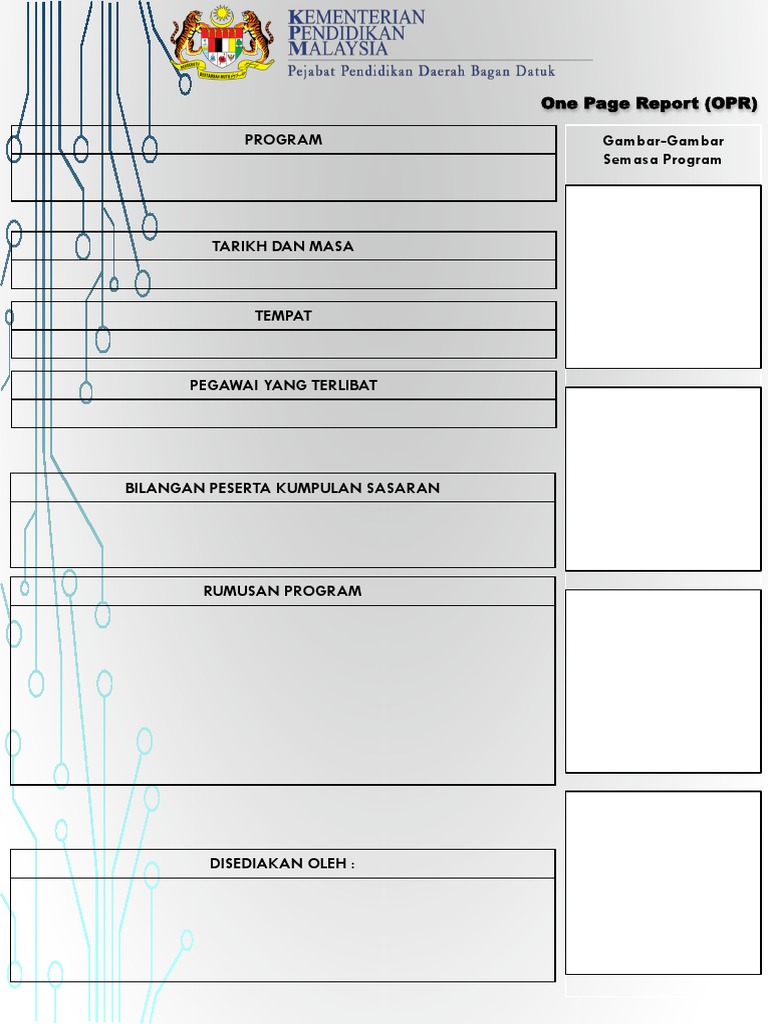 Tapak One Page Report | PDF