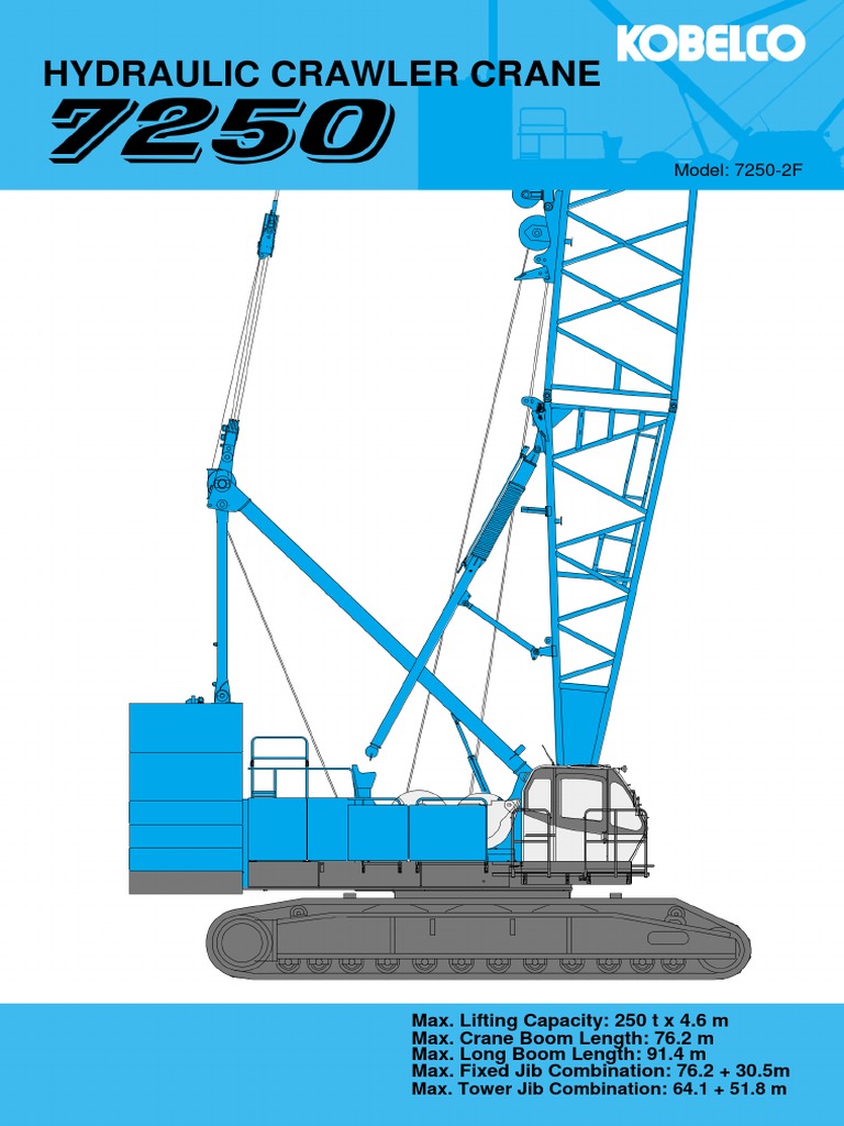 SPEC BOOK CRAWLER CRANE 7250-2F - Spec | PDF | Crane (Machine) | Engines