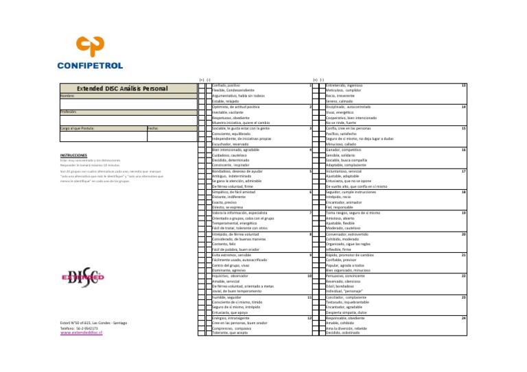 Test Extended Disc PAPEL | PDF
