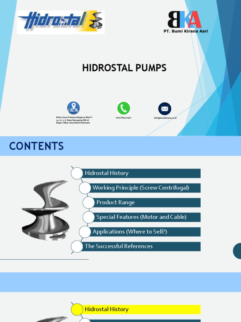 BKA - Presentasi - Hidrostal Pump | PDF | Sanitary Sewer | Pump