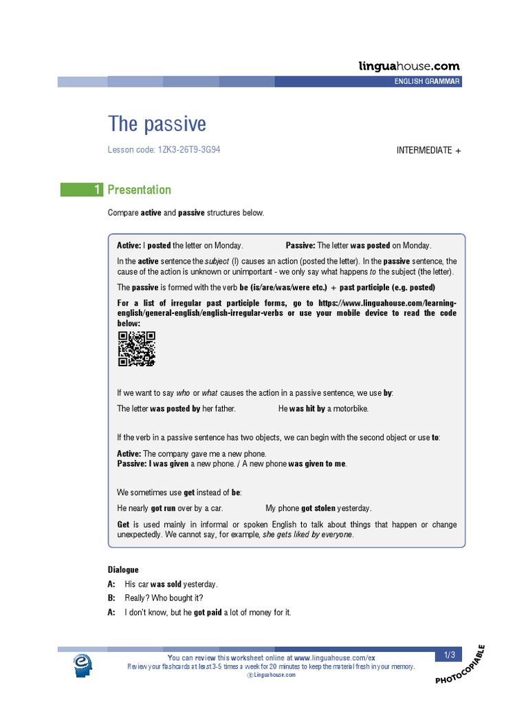 Passive Exercises To Practice | PDF | English Language | English Grammar