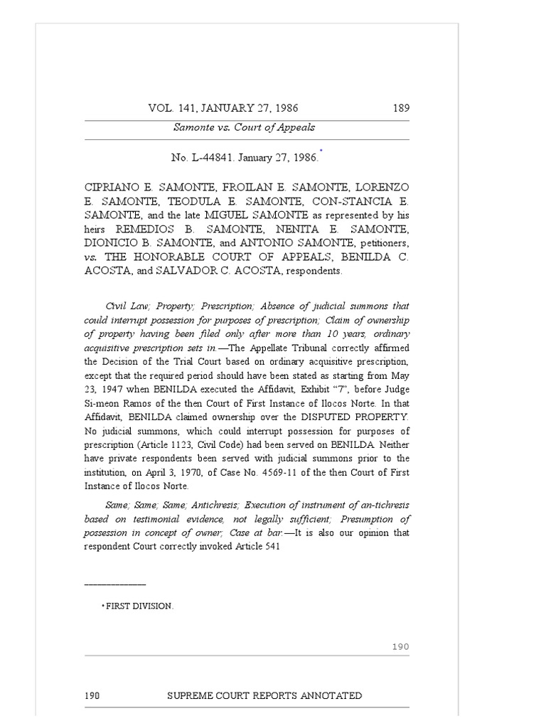 Samonte Vs CA PDF | PDF | Judgment (Law) | Lawsuit