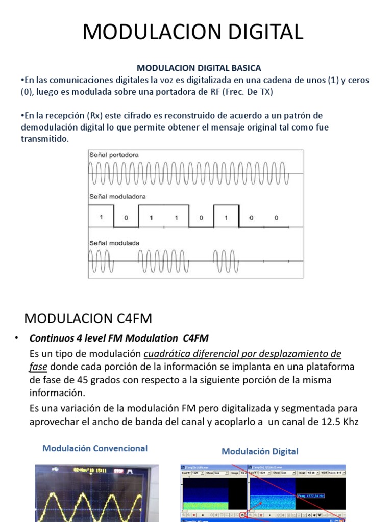 Tipos de Modulación Digital y C4FM | PDF | Informática