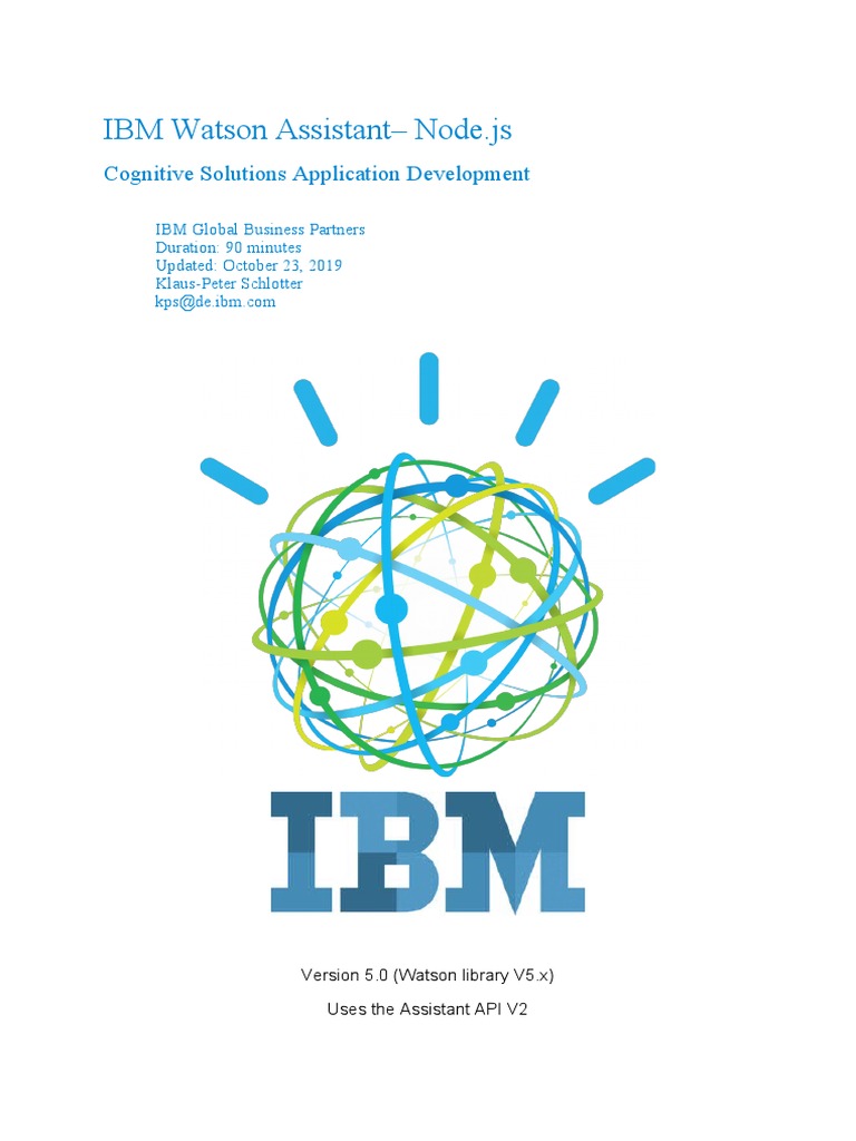 Lab 03 Watson Assistant | Download Free PDF | Watson (Computer) | Cloud Computing