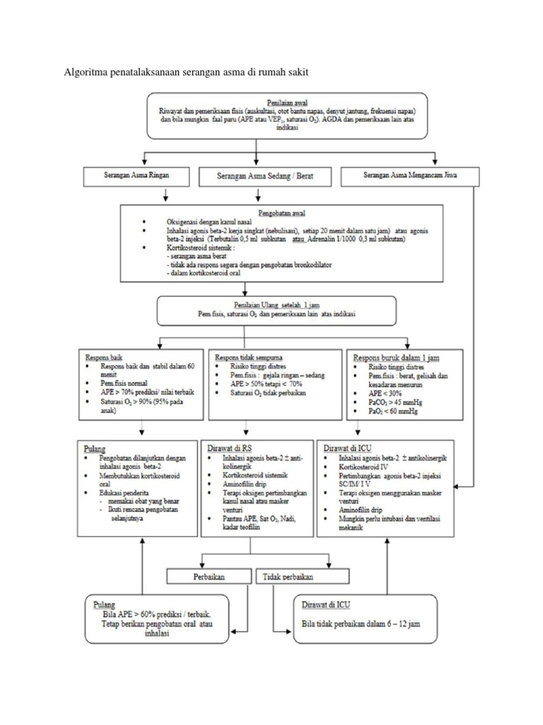 Algoritma Penatalaksanaan Serangan Asma Di Rumah Sakit | PDF