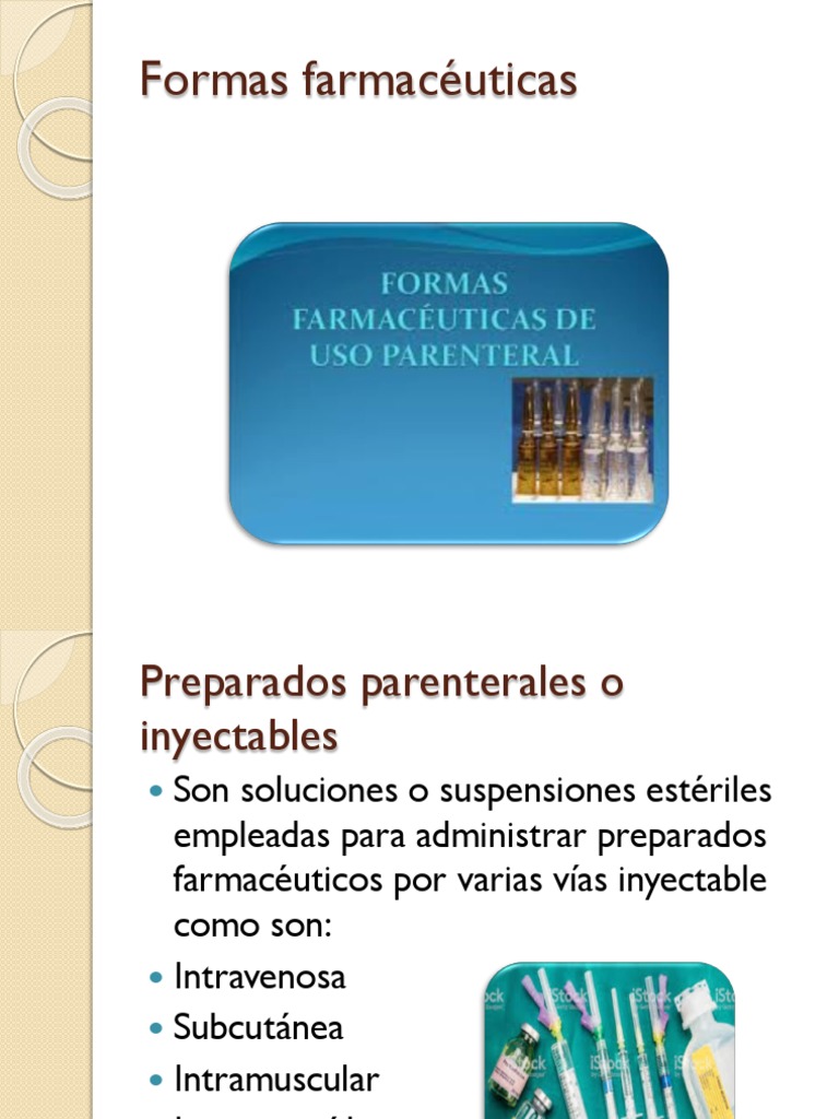 Preparados Parenterales o Inyectables | PDF | Esterilización ...