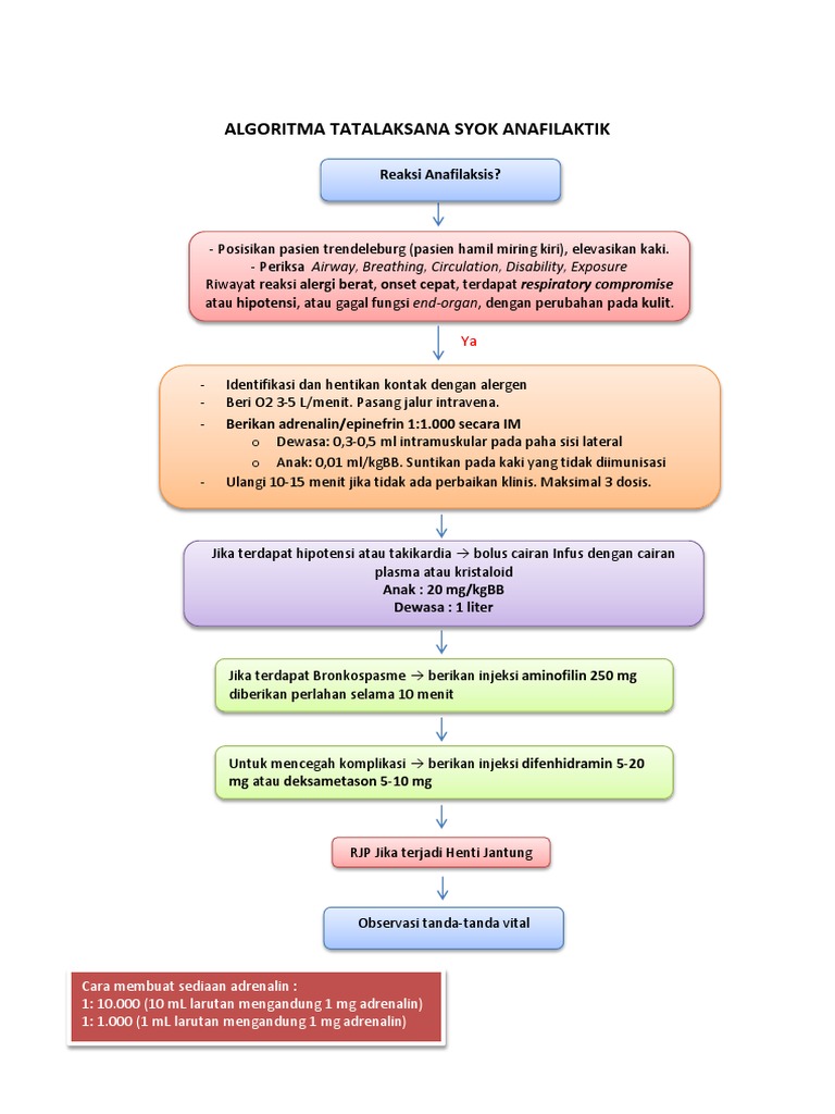 Algoritma Tatalaksana Syok Anafilaktik | PDF