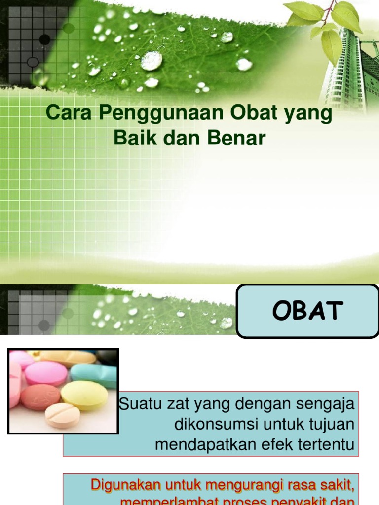 Cara Penggunaan Obat Yang Baik Dan Benar | PDF