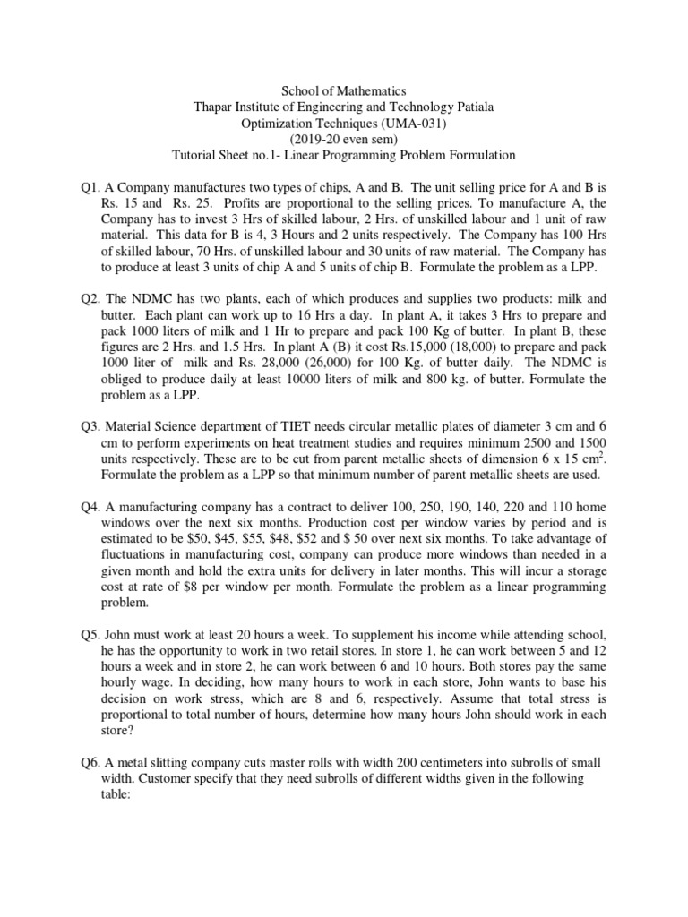 Tutorial Sheet 1 Pdf Pdf Retail Business