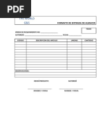 Formato de Nota de Salida de Almacén | PDF