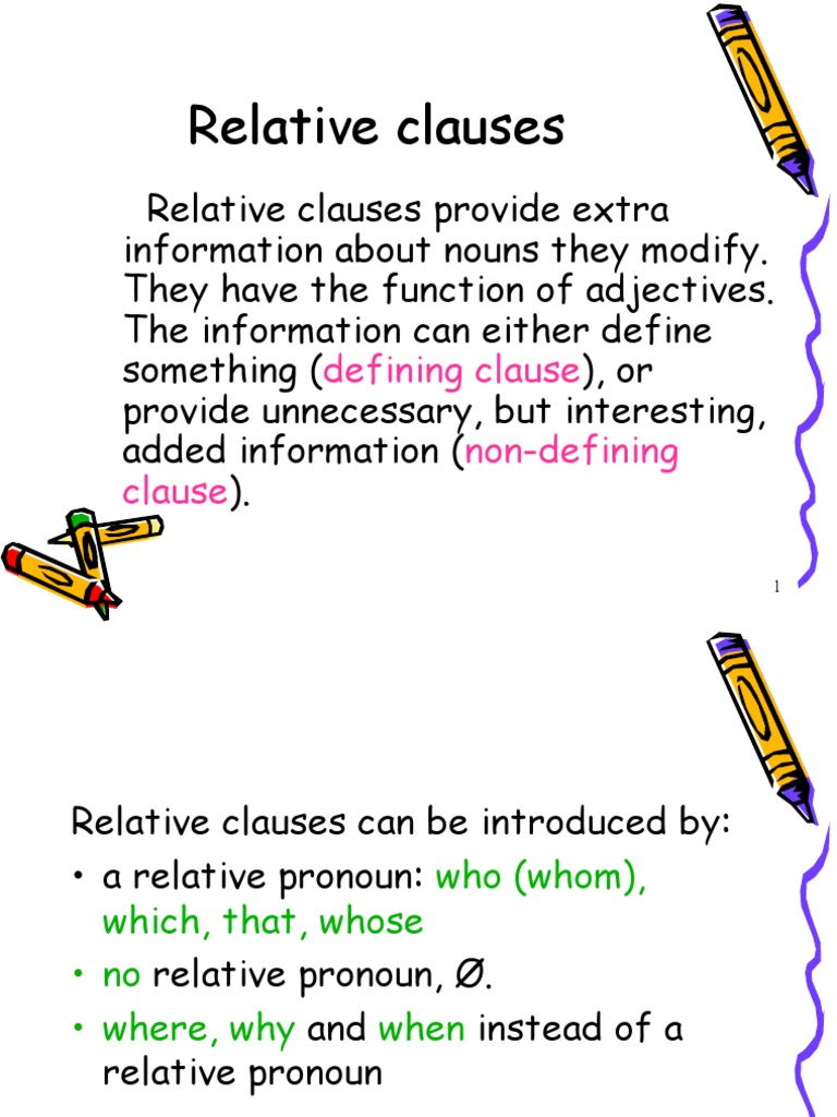 Relative Clauses | PDF | Pronoun | Syntax