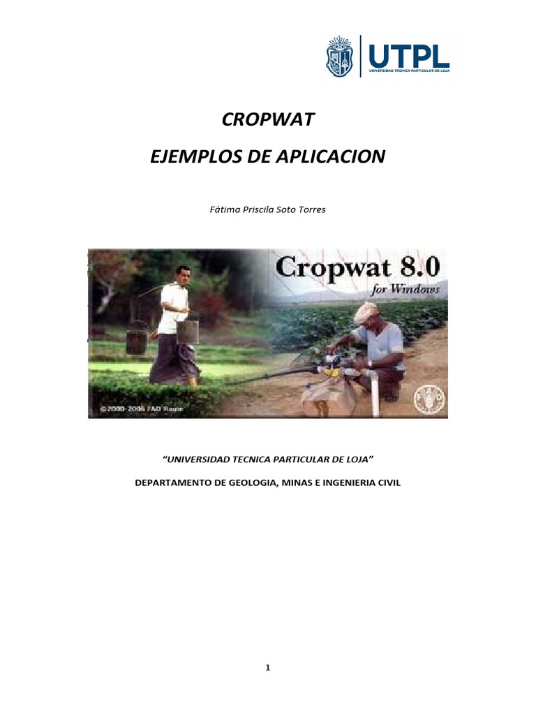 Manual de Uso de CROPWAT | PDF | Evapotranspiración | Precipitación