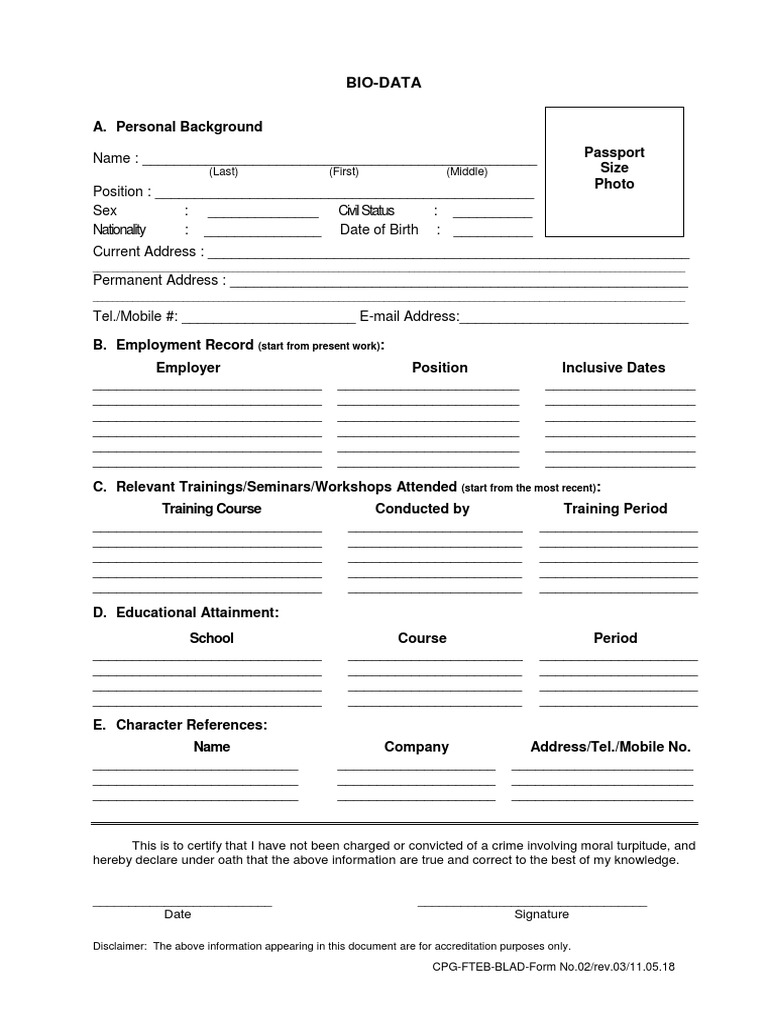 Biodata Revised As of 11.5.18 | PDF | Crime & Violence | Crime Thriller