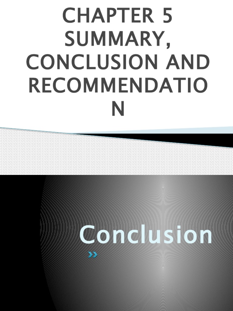 Chapter 5 Summary, Conclusion and Recommendation | PDF | Cafeteria | Menu