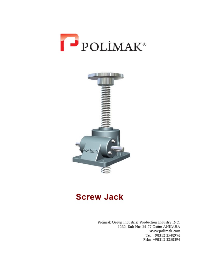 Screw Jack Catalog | PDF | Screw | Gear