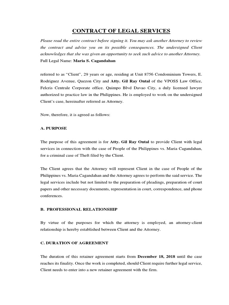 Legal Services Agreement 2 | PDF | Lawyer | Arbitration