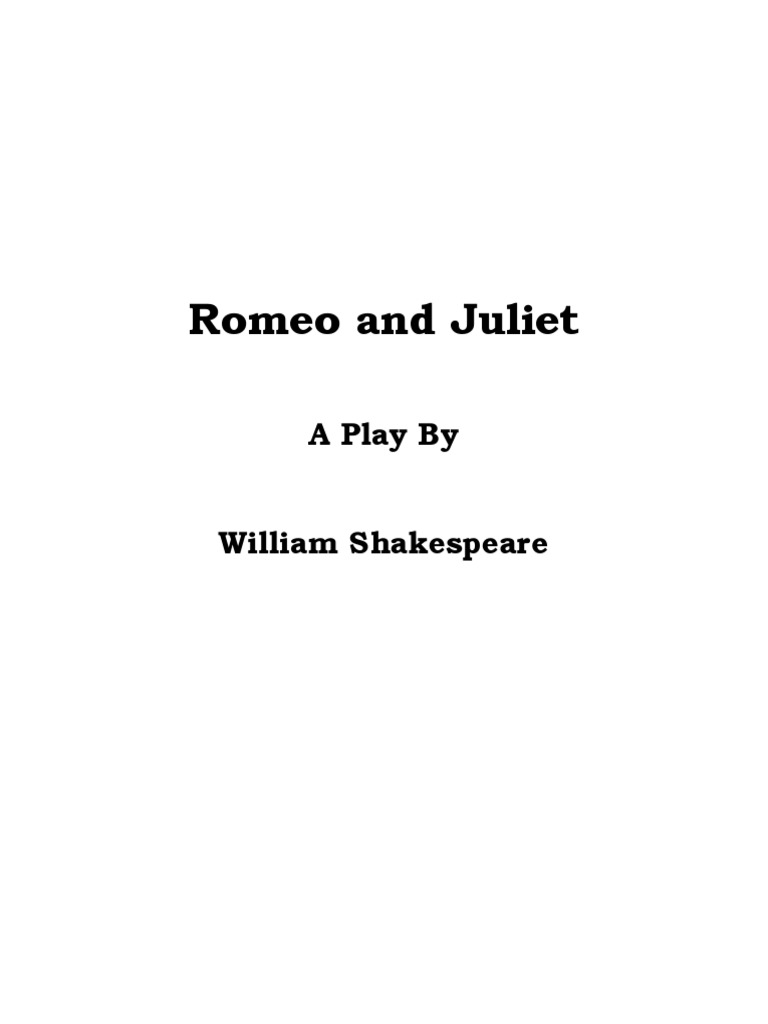 Romeo and Juliet PDF | PDF | Characters In Romeo And Juliet | Romeo And ...