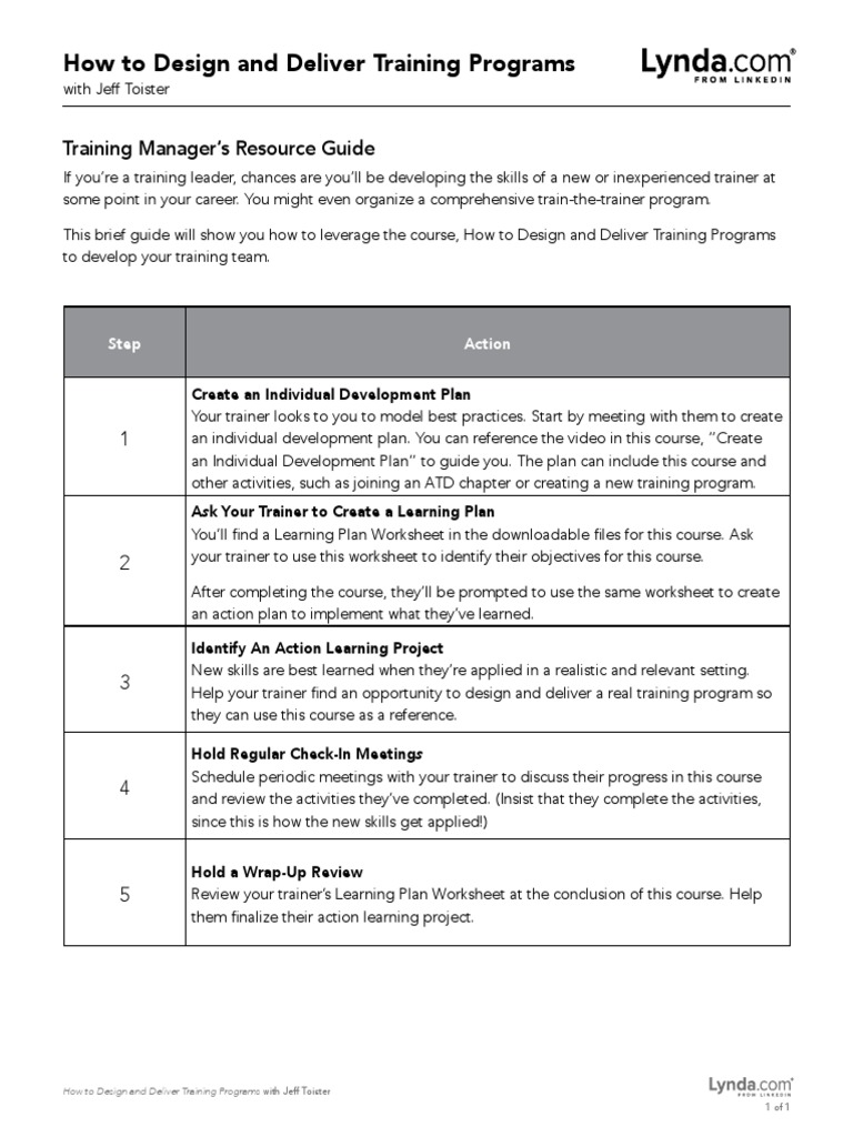 Training Manager's Resource Guide | PDF | Learning | Behavior Modification