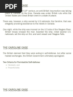 The Caroline Test: Self-Defense Criteria | PDF | Defense ...