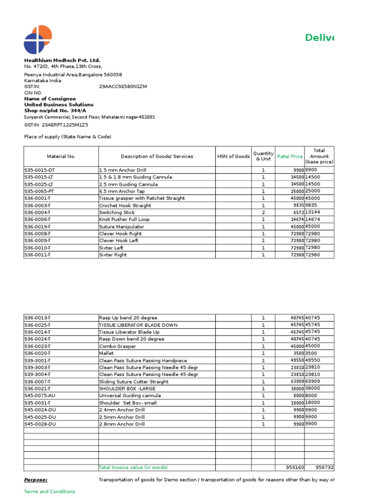 Invoices | PDF | Surgical Suture | Business