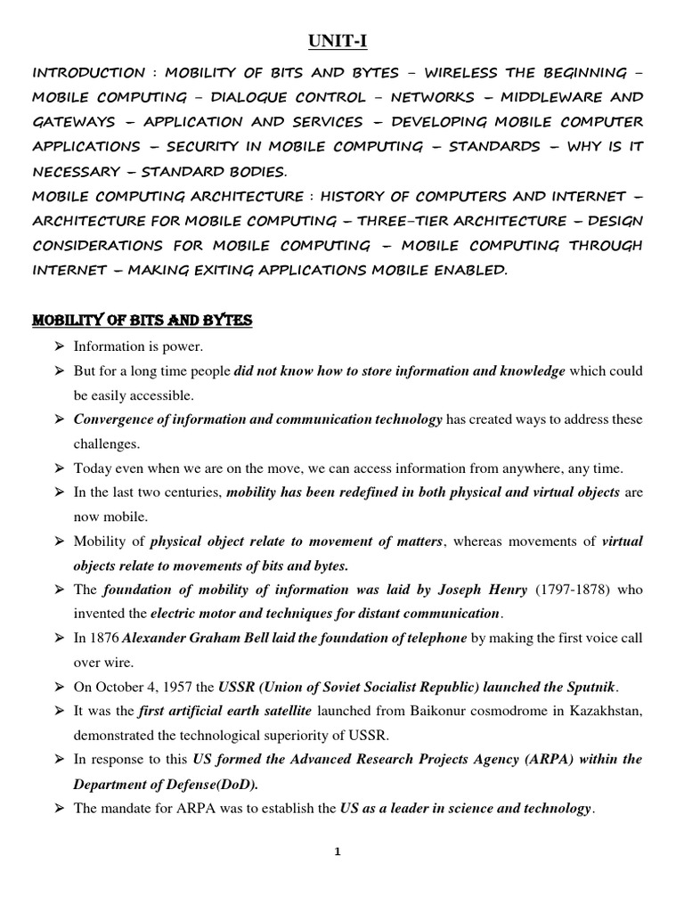 Mobile Computing Notes Pdf Computer Network Gsm