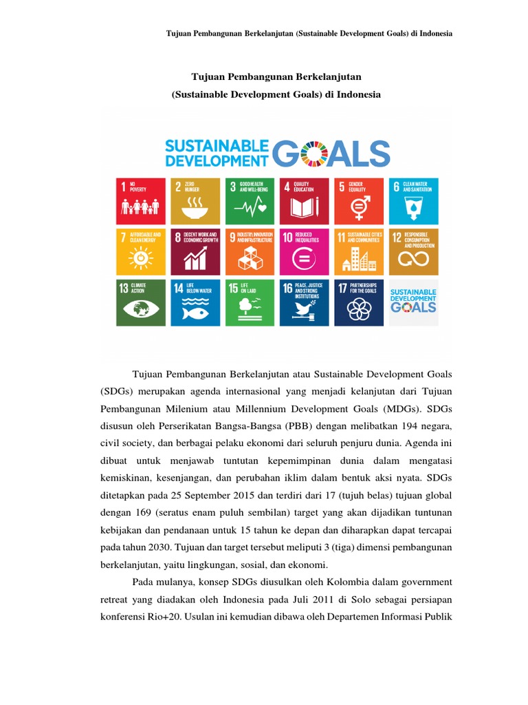 Tujuan SDG's | PDF