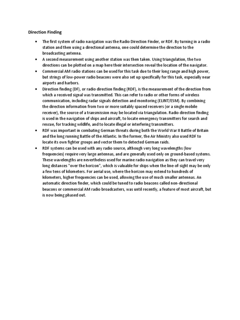 Direction Finding | PDF