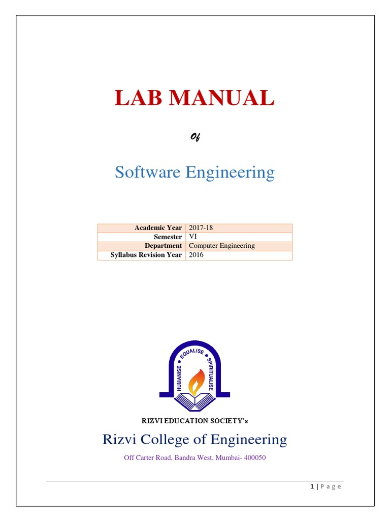 Lab Manual of Software Engineering Complete | PDF | Risk Management ...