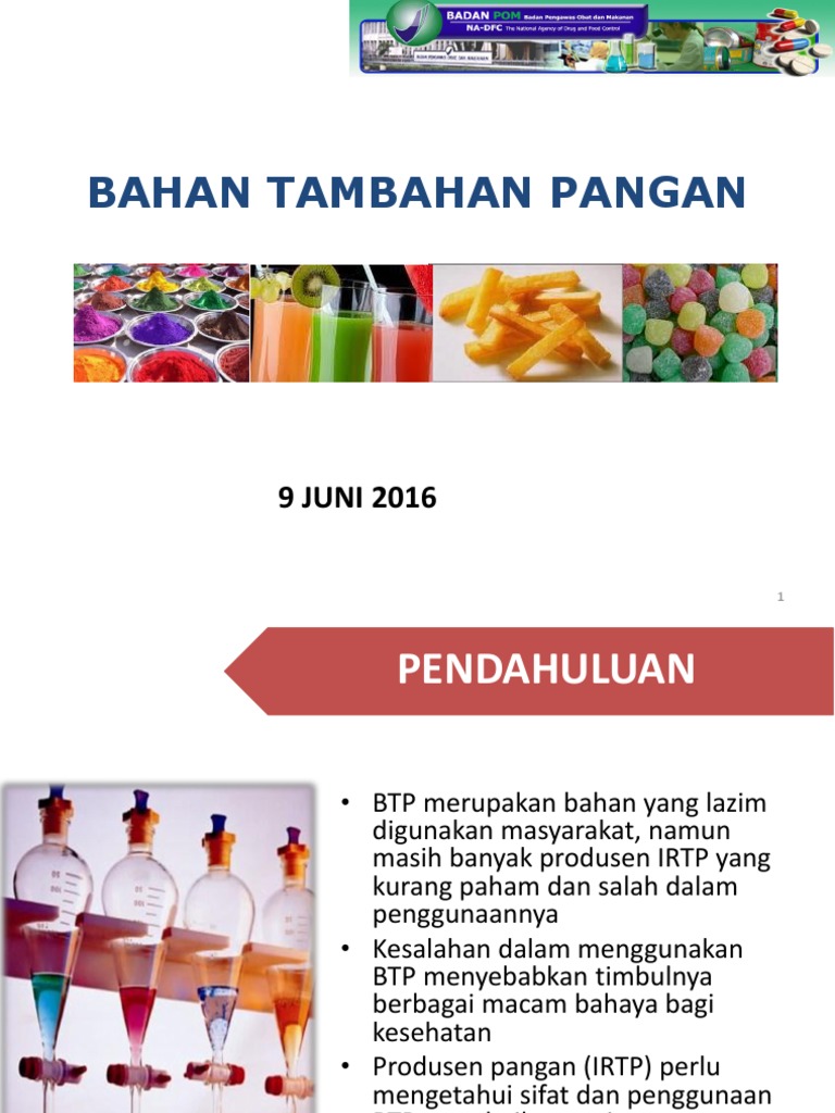 Fungsi dan Contoh Bahan Tambahan Pangan | PDF