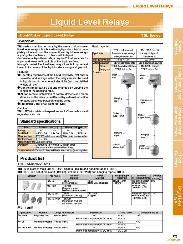 Liquid Level Relay PDF | Download Free PDF | Switch | Corrosion