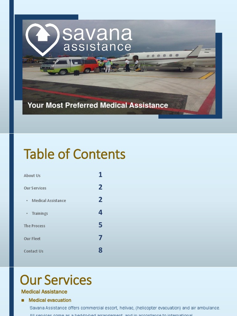 SAVANA ASSISTANCE - An Introduction | PDF | Medicine | Health Care