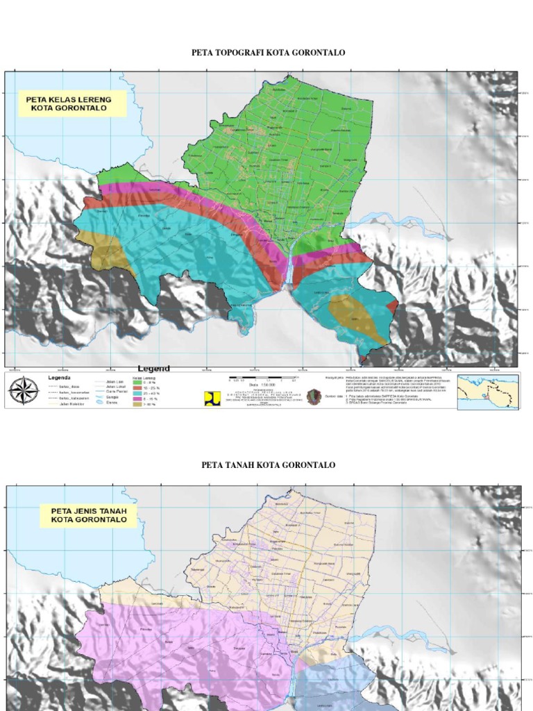 Peta Topografi Dan Peta Tanah Kota Gorontalo | PDF