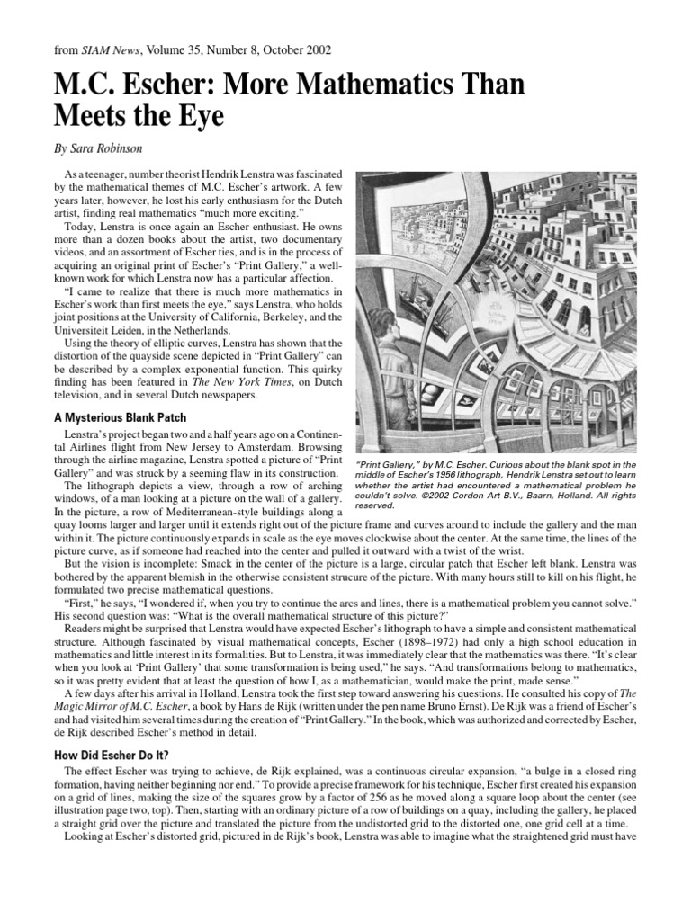 M.C. Escher Grid Digest | PDF | Logarithm | Lattice (Group)