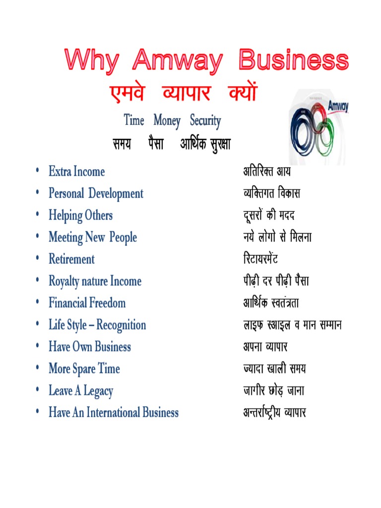 Amway Plan Presentation PDF | PDF | Multi Level Marketing | Business